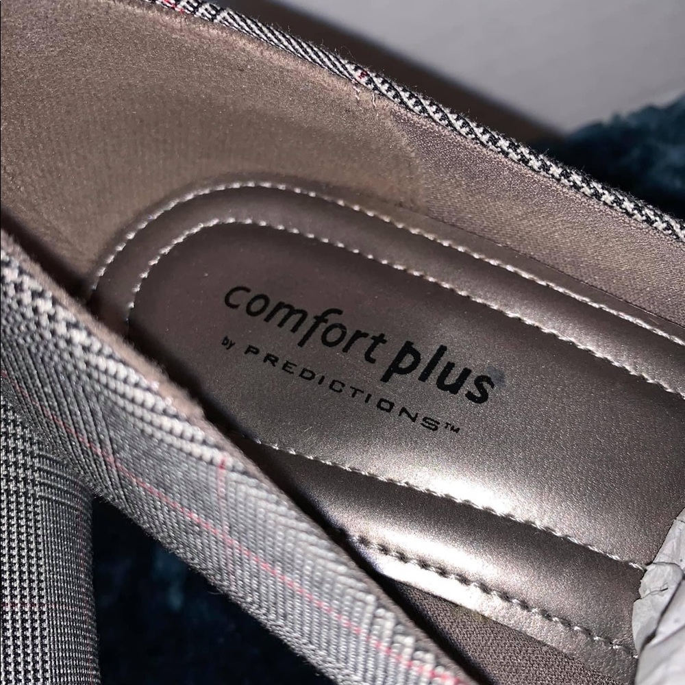 Grey Tweed Pump Shoes By Comfort Plus Predictions. - Gem